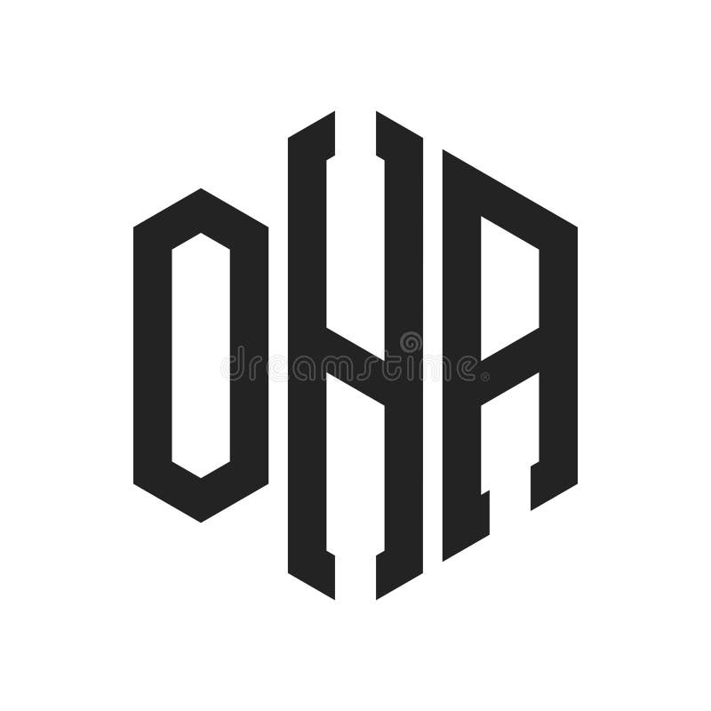 OHA Logo Design. Initial Letter OHA Monogram Logo Using Hexagon Shape ...