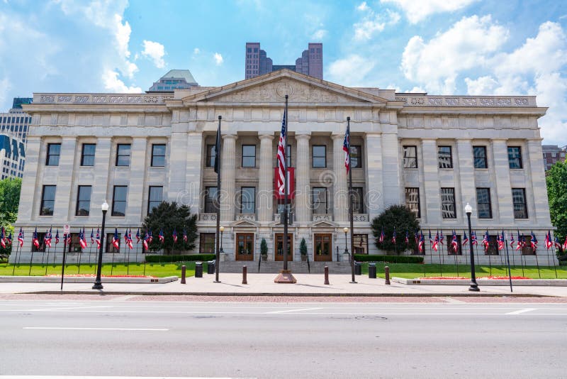 Ohio Capital Building stock image. Image of flags, white - 122145849