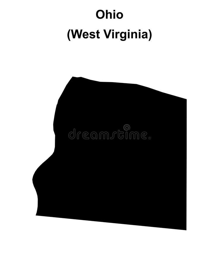 Ohio outline map stock vector. Illustration of icon - 361877793