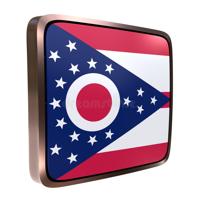 Ohio flag icon stock illustration. Illustration of state - 111386712