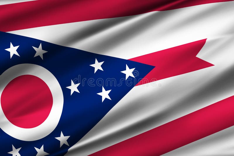 Ohio-Flaggenillustration stock abbildung. Illustration von patriotismus ...