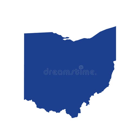 Ohio Flat Map Vector Illustration Stock Vector - Illustration of ...