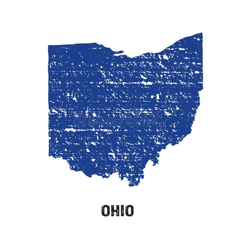 Ohio State map by counties stock illustration. Illustration of lines ...