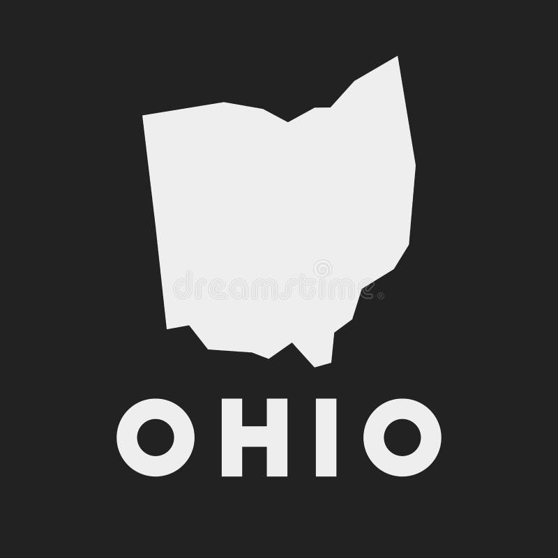 Ohio Map Icon on White Background. Ohio US State Sign. Ohio Outline ...