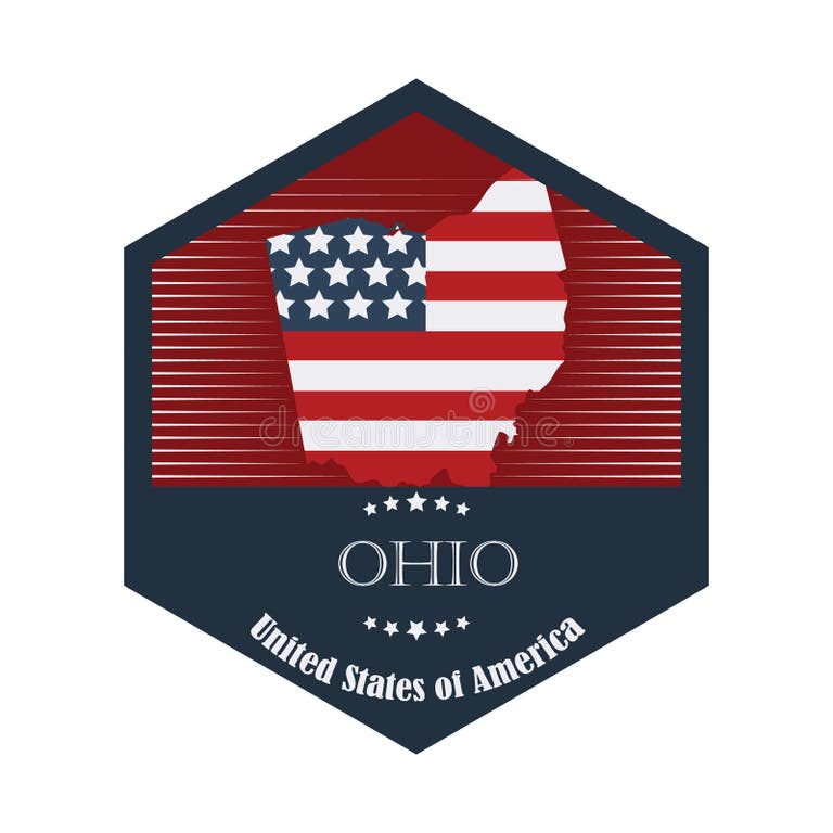 Ohio Label. Vector Illustration Decorative Design Stock Vector ...