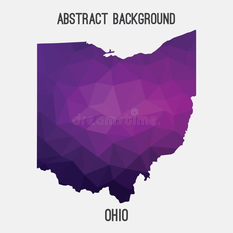 Ohio Abstract Dots State Map. Dotted Style Stock Vector - Illustration ...