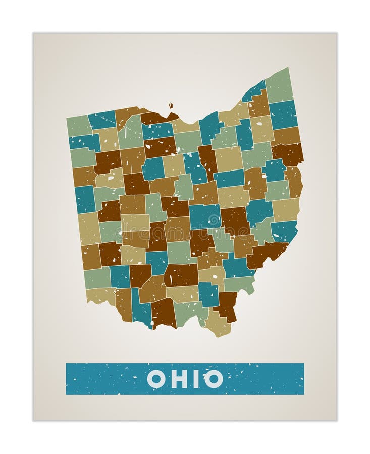 Ohio map. stock vector. Illustration of outline, democracy - 204284194