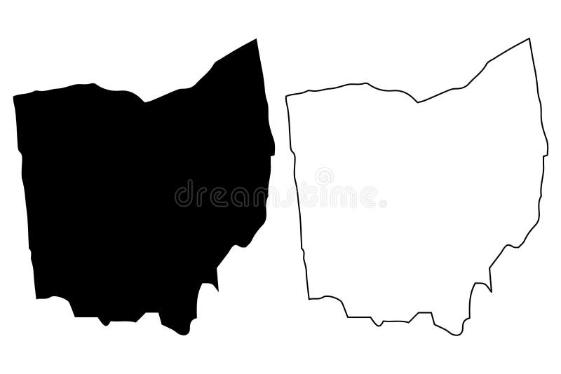 Ohio map vector stock vector. Illustration of abstract - 117734366