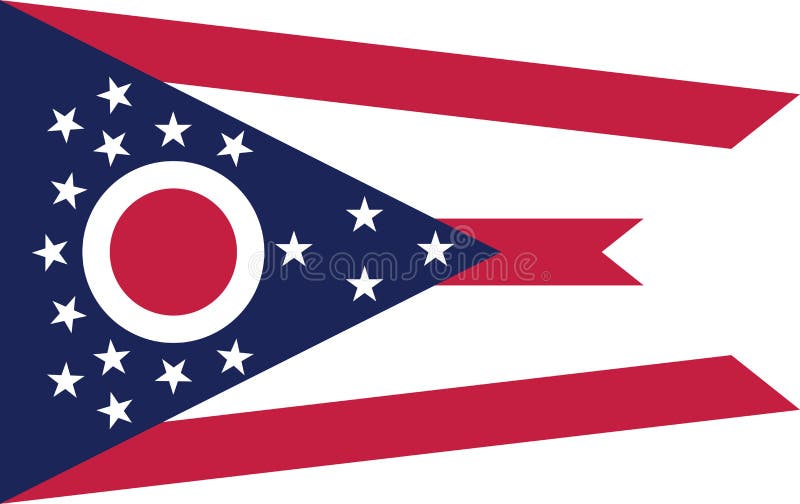Ohio official flag stock vector. Illustration of symbol - 162617096
