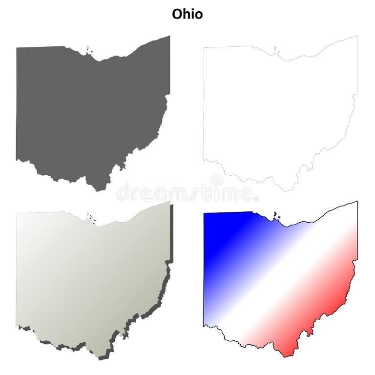 Ohio Map Outline Stock Illustrations – 3,418 Ohio Map Outline Stock ...