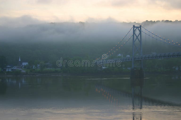 Ohio River Bridge at dawn stock image. Image of ripple - 19577347