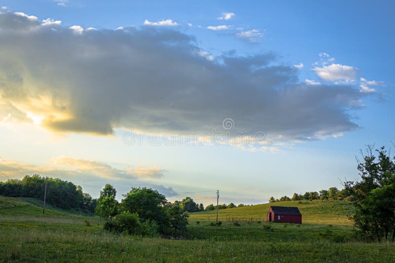 Ohio Rural Landscape at Dusk Stock Photo - Image of people, dawn: 328723252