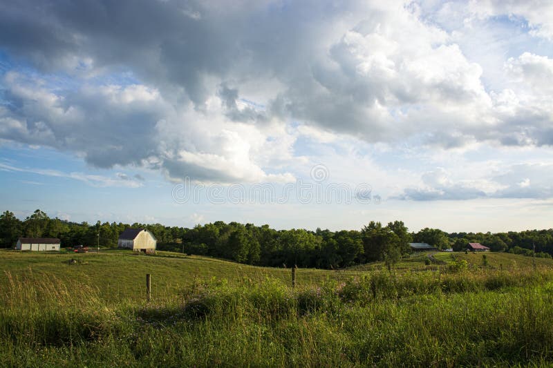 Ohio Rural Landscape in July Stock Image - Image of farm, countryside ...