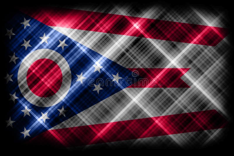 Ohio State Flag, Ohio Flag Background Stock Illustration - Illustration ...