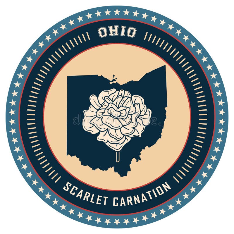 Ohio State Label. Vector Illustration Decorative Design Stock Vector ...