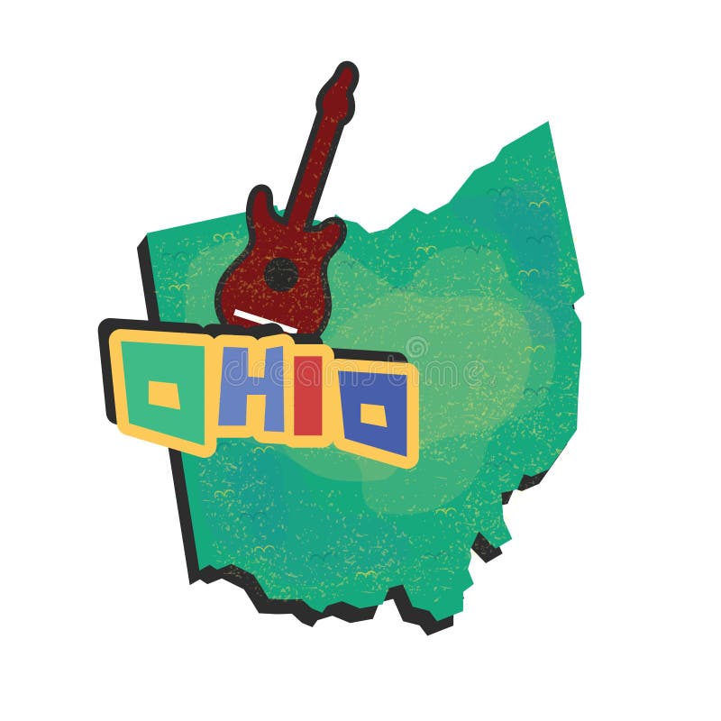 Ohio State Map. Vector Illustration Decorative Design Stock ...