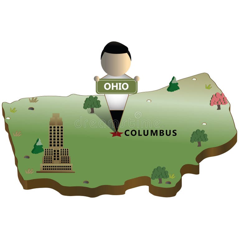 Ohio State Map. Vector Illustration Decorative Design Stock Vector ...