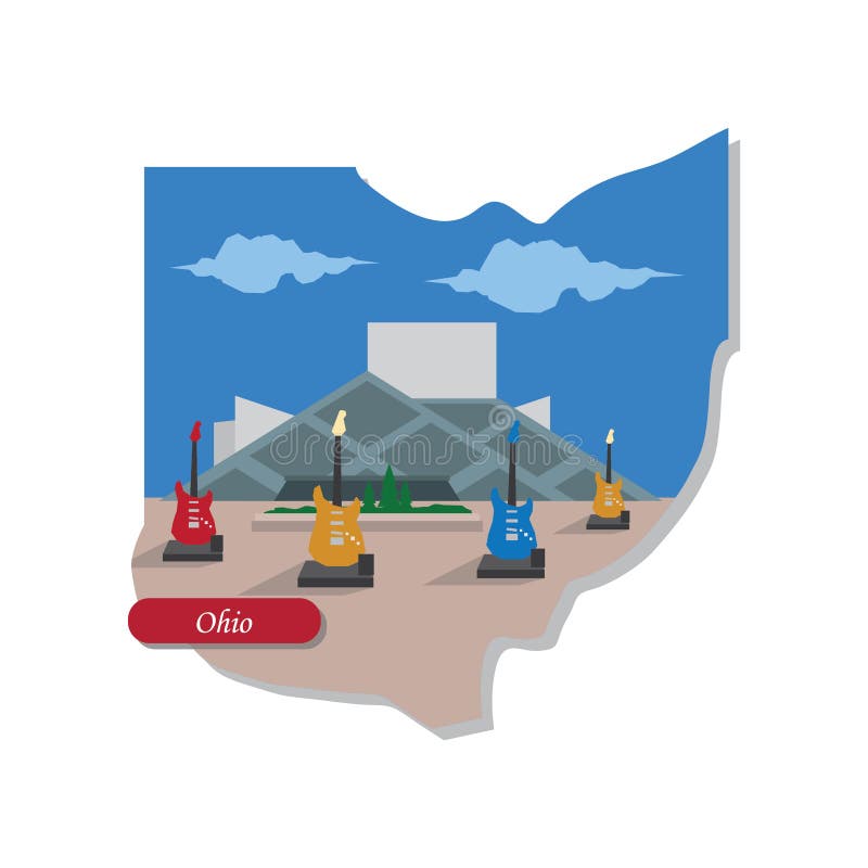 Ohio State Map. Vector Illustration Decorative Design Stock Vector ...