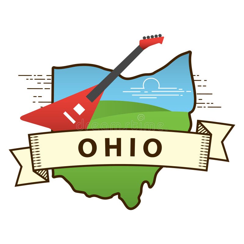 Ohio State Map. Vector Illustration Decorative Design Stock Vector ...