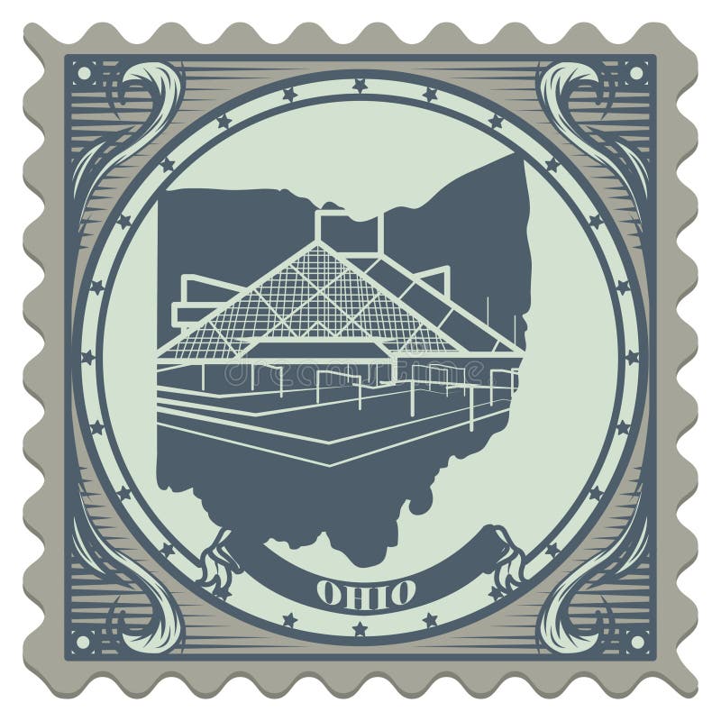 Ohio State Postage Stamp. Vector Illustration Decorative Design Stock ...