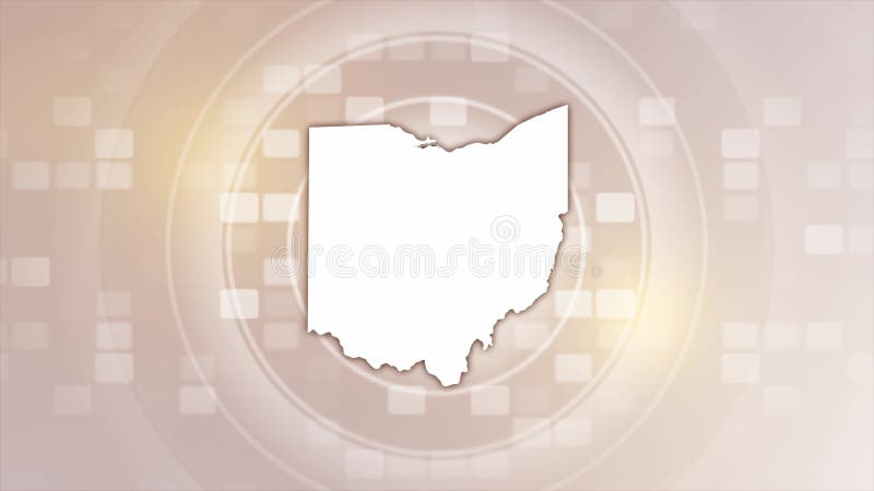 Ohio State Animated Map stock video. Video of ripples - 319902611