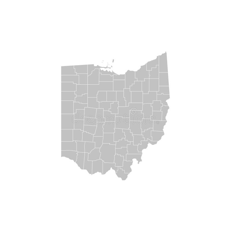 Ohio State of USA. Ohio Territory. States of America Territory on White ...