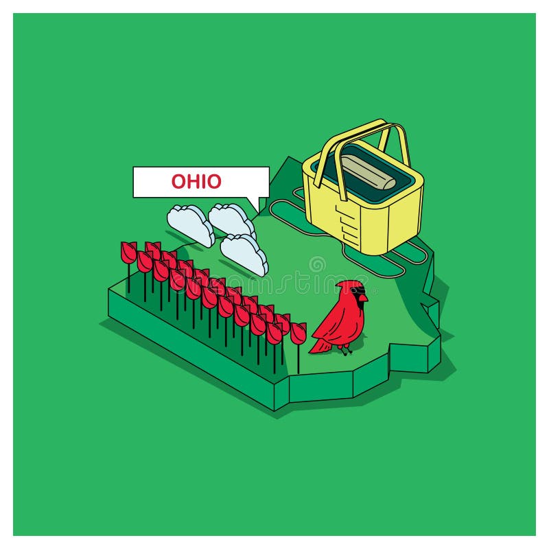 Ohio State Maps Stock Illustrations – 238 Ohio State Maps Stock ...