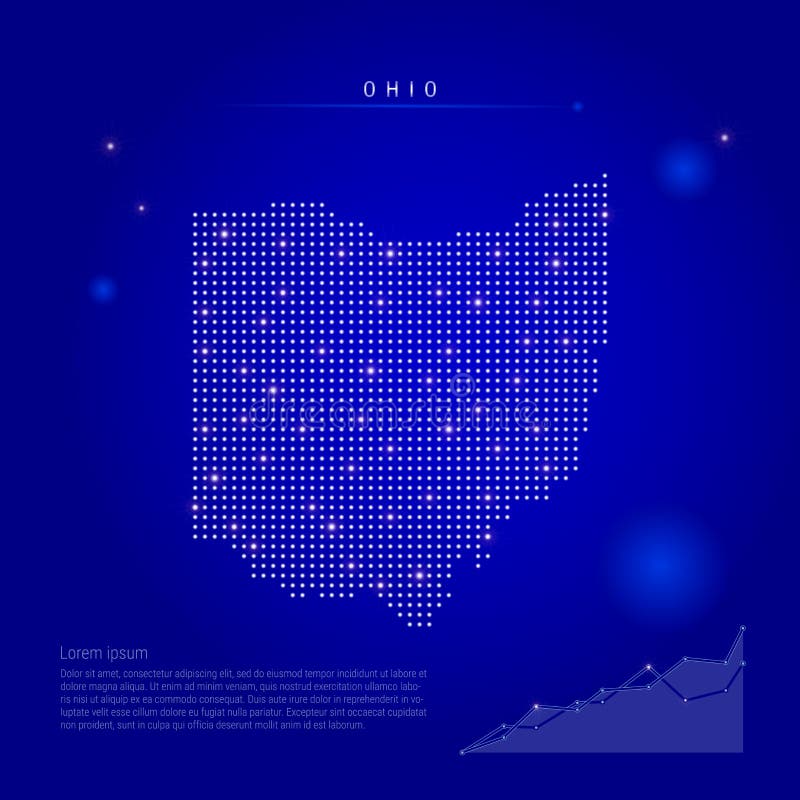 Ohio US State Red Outline Map with the Handwritten Heart Shape. Vector ...