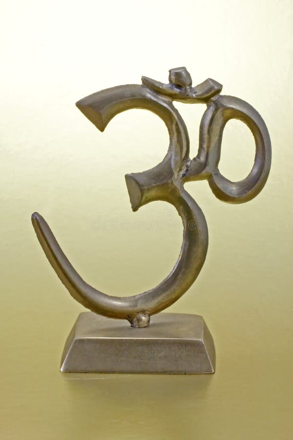 Ohm sign from copper stock image. Image of hinduism, holy - 1911305
