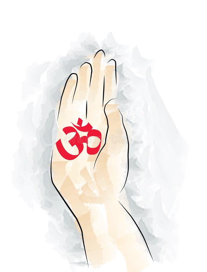 Ohm Sign on hand stock vector. Illustration of navigation - 54765249