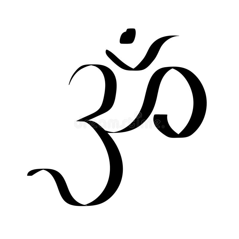 Ohm Sign a Om Sound Meditating Logo. Vector Illustration Stock Vector ...
