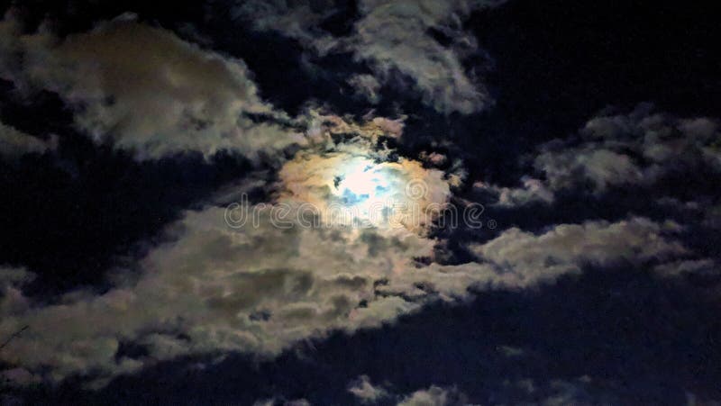 Moonlight Way stock photo. Image of night, ohoto, clouds - 132250906