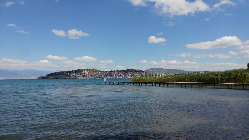 Ohrid Lake and the beaches editorial stock photo. Image of ocean ...