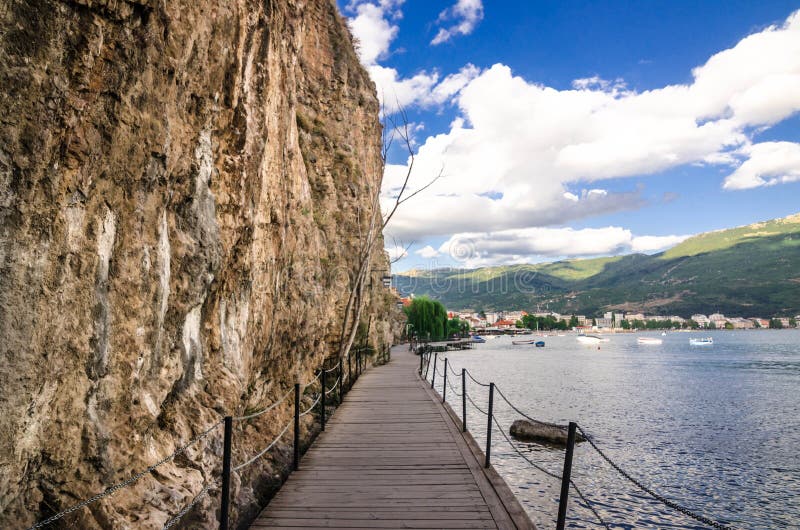 Ohrid Lake and the beaches editorial photography. Image of ocean ...