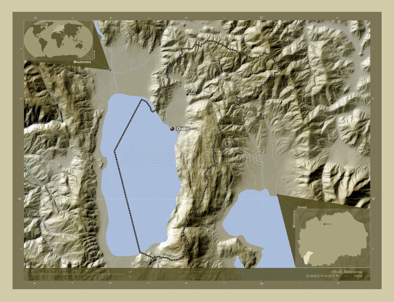 Ohrid, Macedonia. Wiki. Labelled Points of Cities Stock Illustration ...