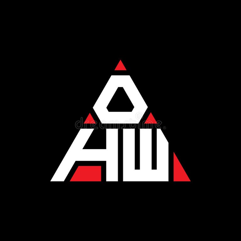 OHW Triangle Letter Logo Design with Triangle Shape. OHW Triangle Logo ...