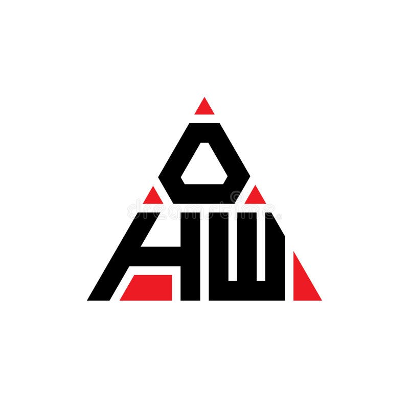 OHW Triangle Letter Logo Design with Triangle Shape. OHW Triangle Logo ...
