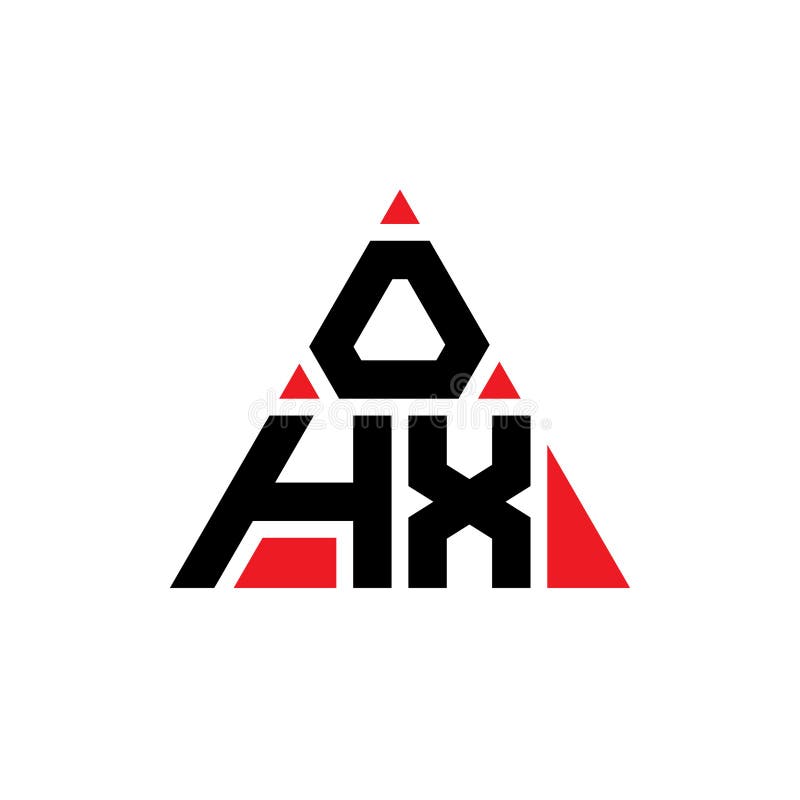 OHX Triangle Letter Logo Design with Triangle Shape. OHX Triangle Logo ...