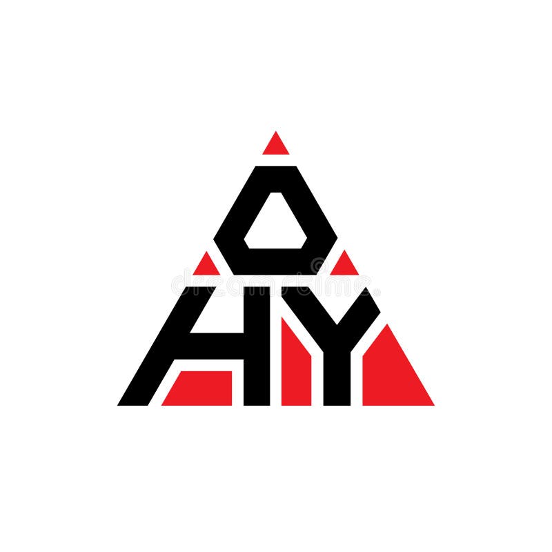 OHY Triangle Letter Logo Design with Triangle Shape. OHY Triangle Logo ...