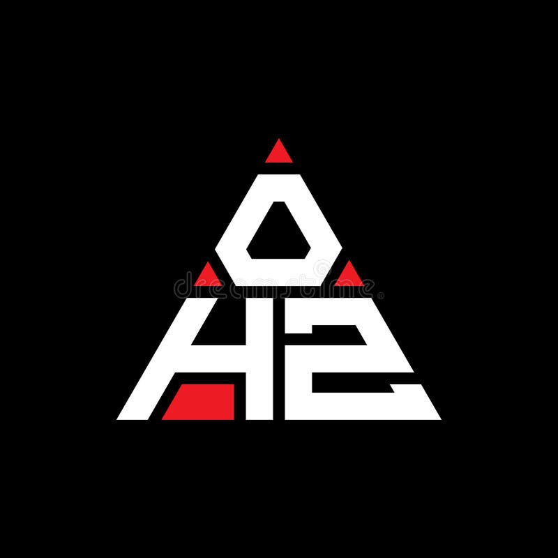 OHZ Triangle Letter Logo Design with Triangle Shape. OHZ Triangle Logo ...