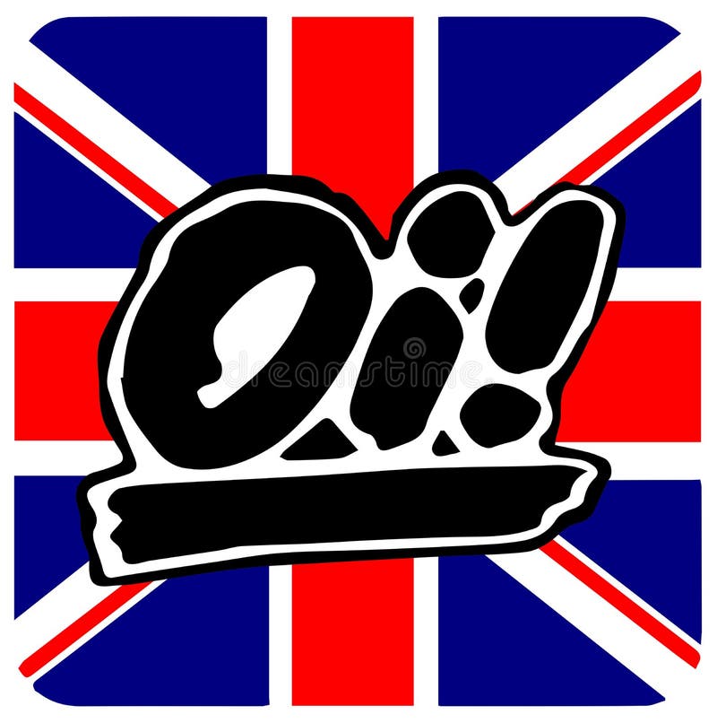 Skinhead British Punk Oi! Flag Stock Vector - Illustration of england ...