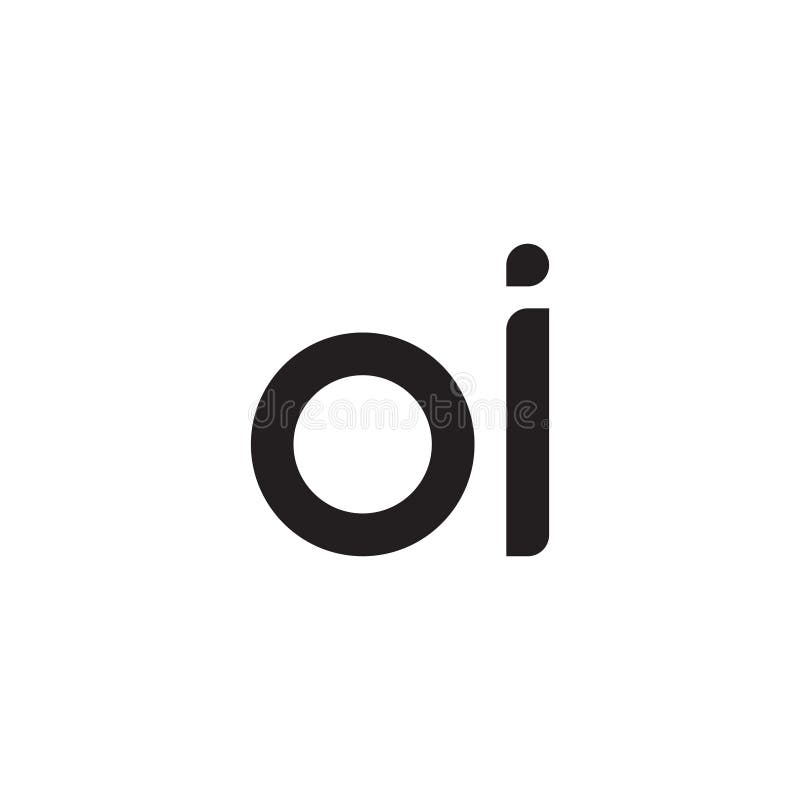 Oi Initial Letter Vector Logo Icon Stock Vector - Illustration of flat ...