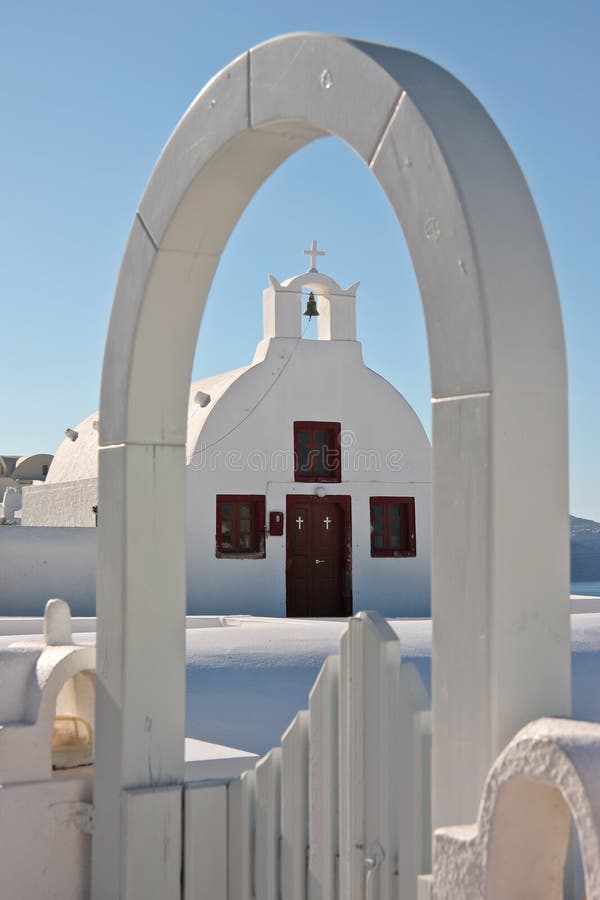 Oia church stock photo. Image of church, cross, beautiful - 19950182