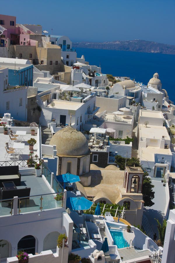 Oia city Santorini Greece editorial stock image. Image of blue - 55587919
