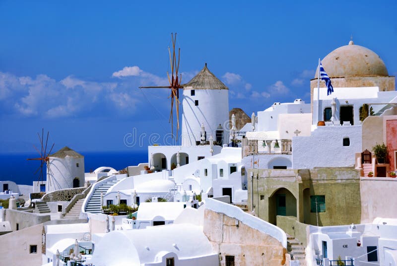 Oia on Santorini Island stock photo. Image of travel, paradise - 8383660