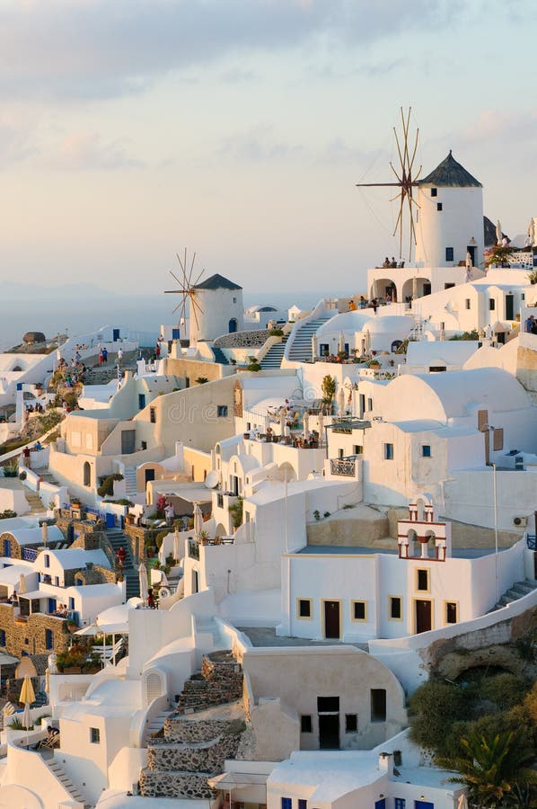 Oia Village at Santorini Island, Greece Stock Photo - Image of ...