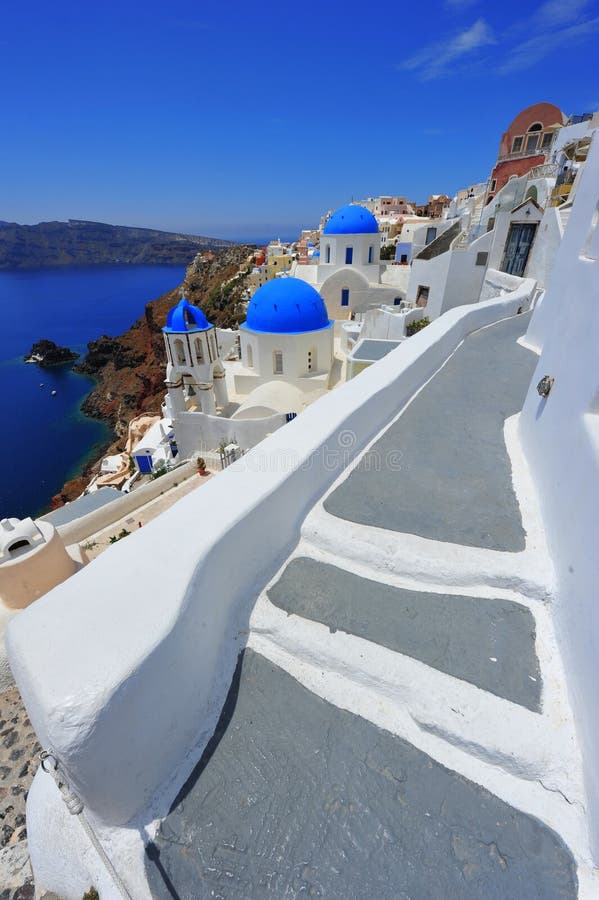 Oia Village in Santorini Island - Greece Stock Image - Image of nature ...