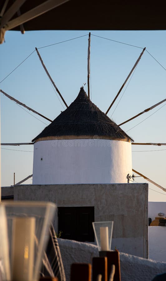 The Oia windmill stock image. Image of santorini, architecture - 162669563