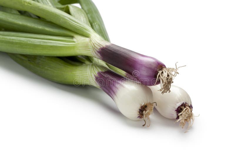 Oignons Frais De Printemps Rouge Image stock - Image du organique ...