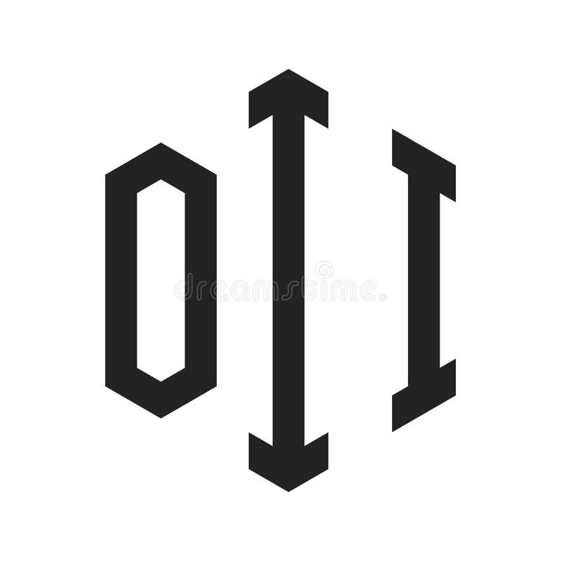 OII Logo Design. Initial Letter OII Monogram Logo Using Hexagon Shape ...